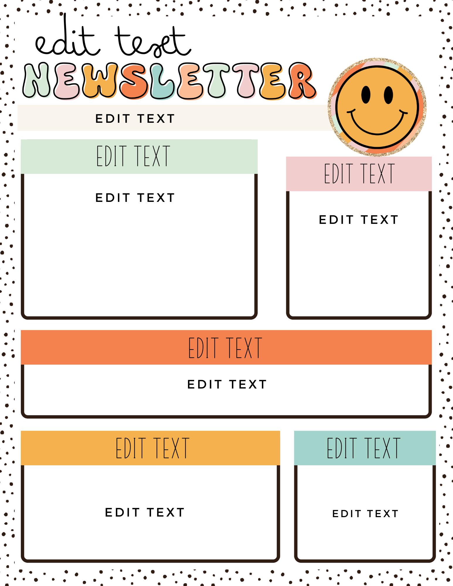 Groovy Boho Volume II Newsletter [editable] - Etsy
