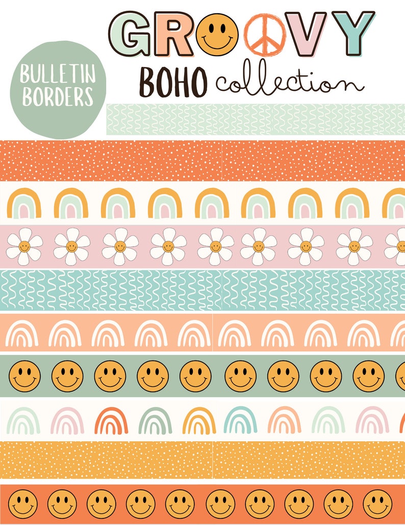 Groovy Boho Complete Classroom Collection editable - Etsy