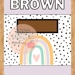 Pastel Boho Rainbow Color Word Posters - Etsy