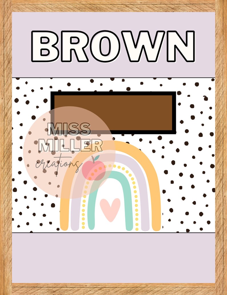 Pastel Boho Rainbow Color Word Posters - Etsy