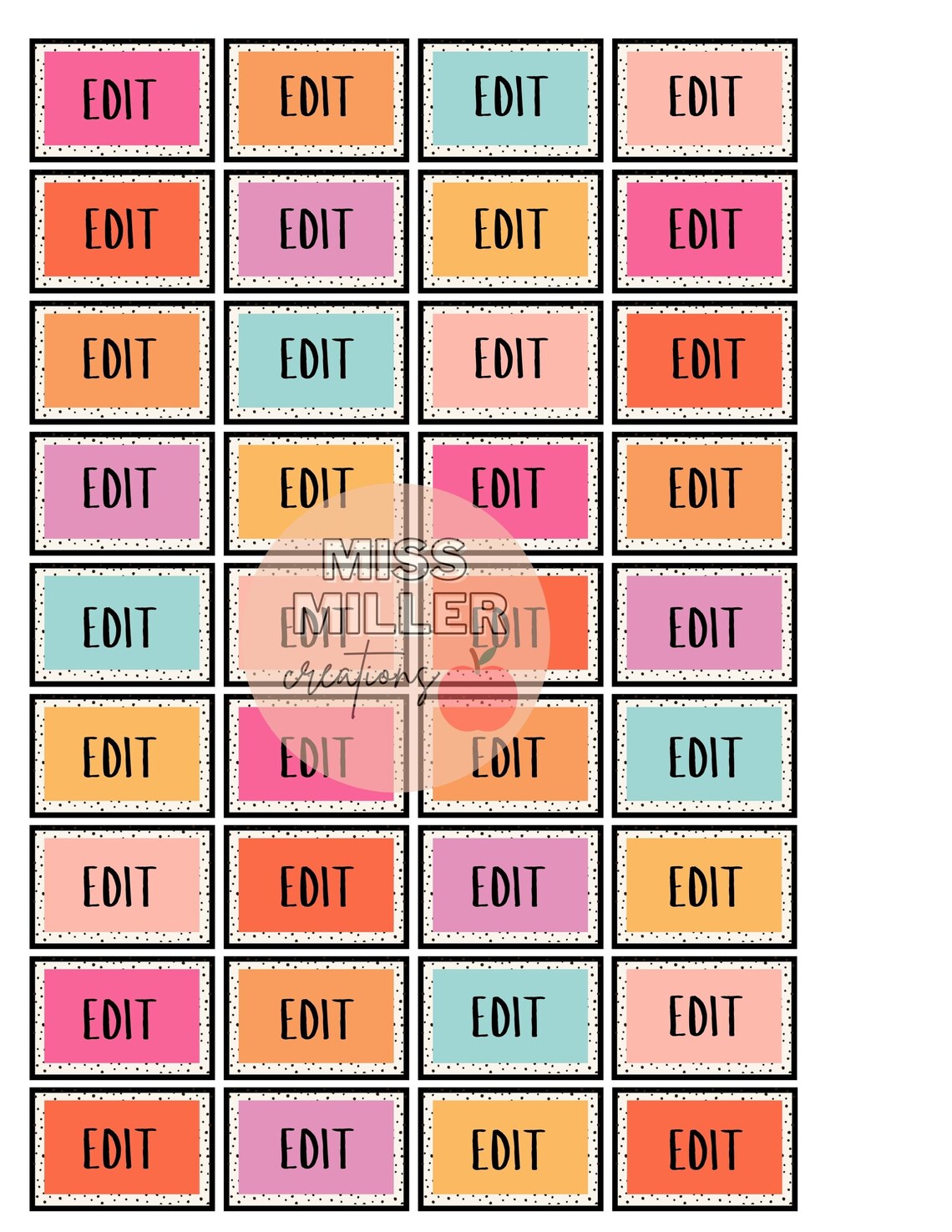 Groovy Glitter Teacher Toolbox Labels editable - Etsy