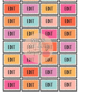 Groovy Glitter Teacher Toolbox Labels [editable] - Etsy