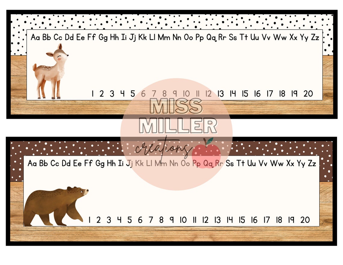 Woodland Desk Plates/name Tags editable - Etsy