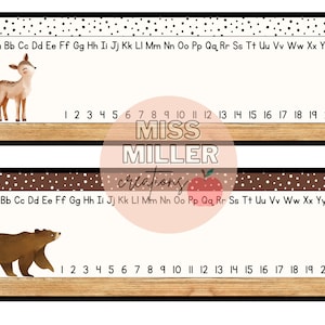 Woodland Desk Plates/name Tags [editable] - Etsy