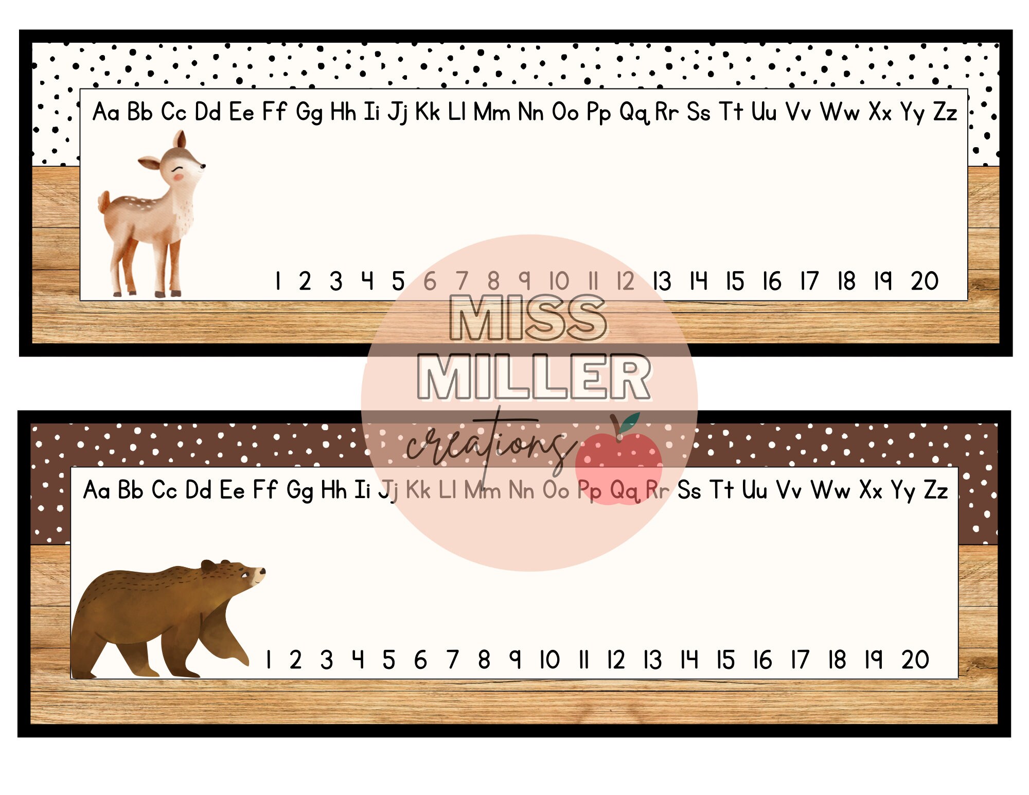 Woodland Desk Plates/name Tags [editable] - Etsy