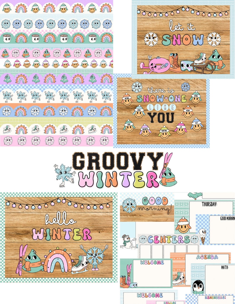 Groovy Seasonal YEARLONG Classroom Decor Bundle - Etsy