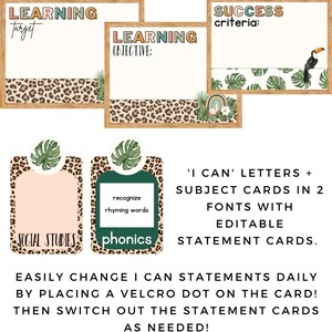 Boho Tropics Learning Goal Posters/i Can Statements/focus Wall ...