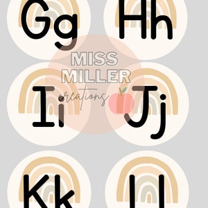 Neutral Boho Rainbow Word Wall [editable] - Etsy