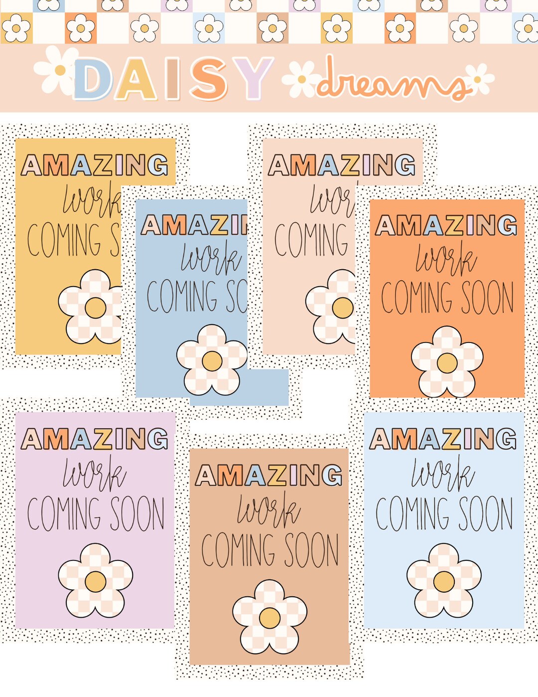 Daisy Dreams Work Coming Soon Posters - Etsy