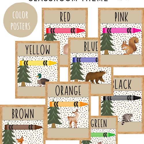 Printable Motivational Woodland Theme Classroom Posters - Etsy