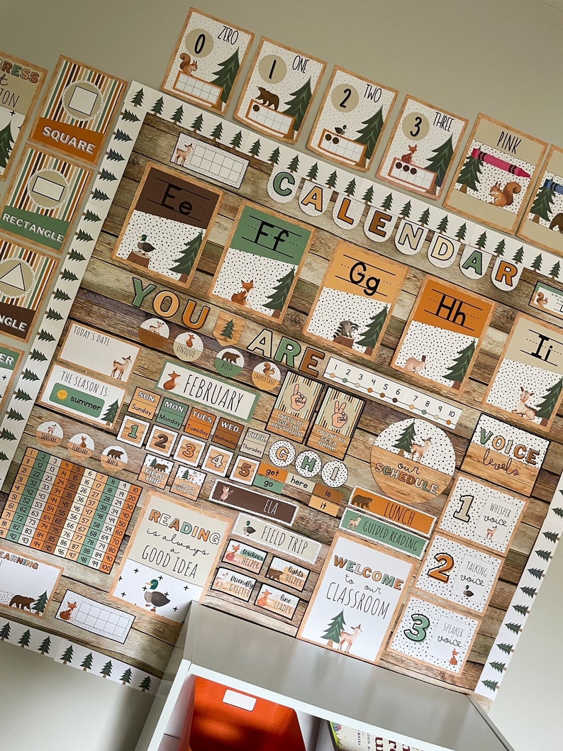 Woodland Classroom Decor Bundle, Nature Inspired Calm Classroom Decor ...