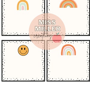 Groovy Boho Labels [editable] - Etsy