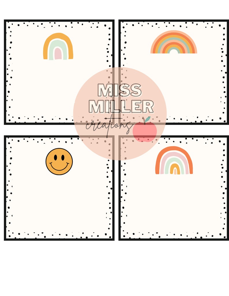 Groovy Boho Labels [editable] - Etsy