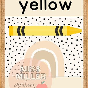 Neutral Boho Rainbow Classroom Color Posters - Etsy