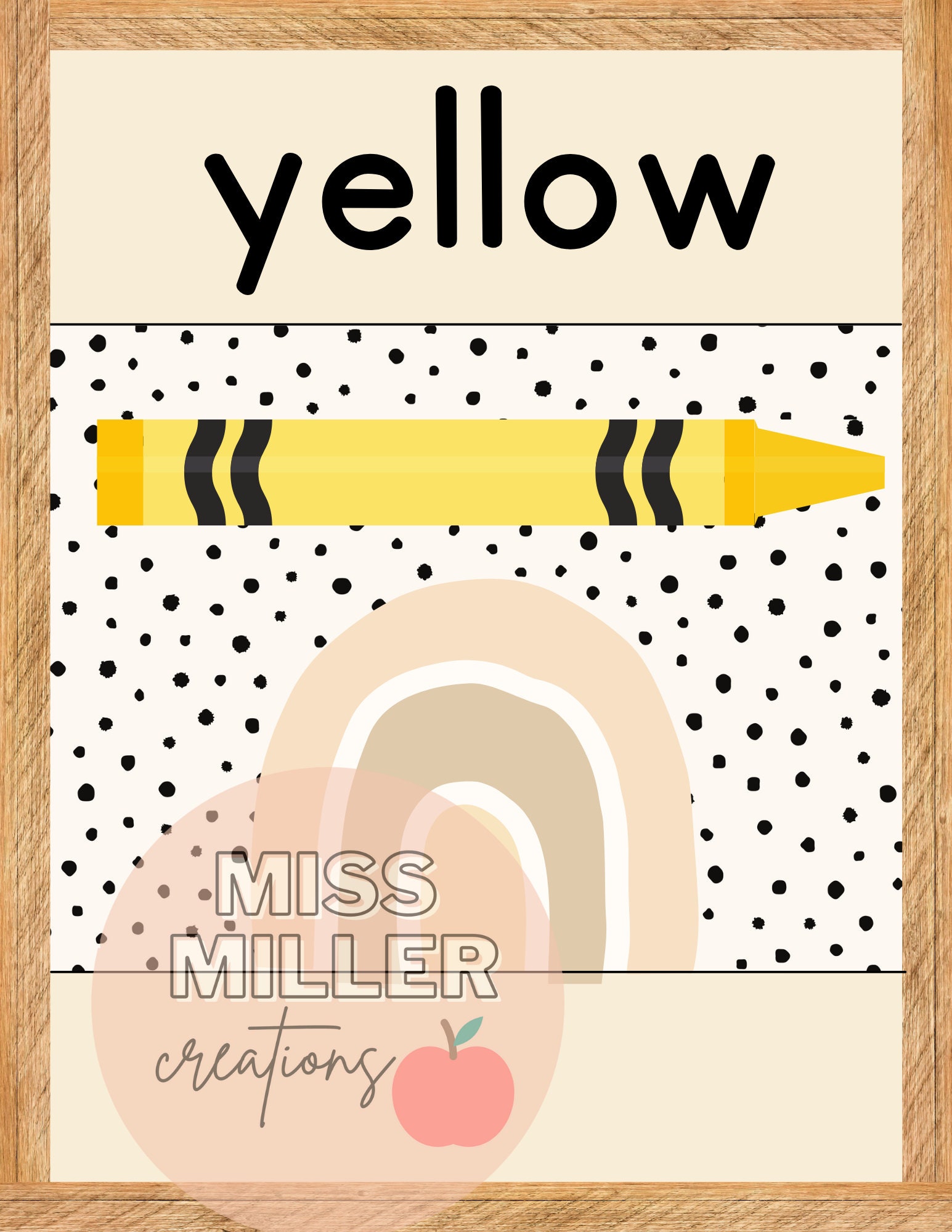 Neutral Boho Rainbow Classroom Color Posters - Etsy