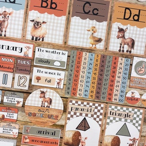 Farm Friends Complete Classroom Collection [editable] - Etsy