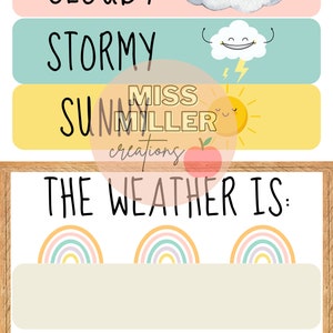 Pastel Boho Rainbow Classroom Calendar - Etsy