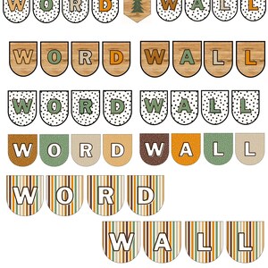 Woodland Classroom Word Wall [editable] - Etsy
