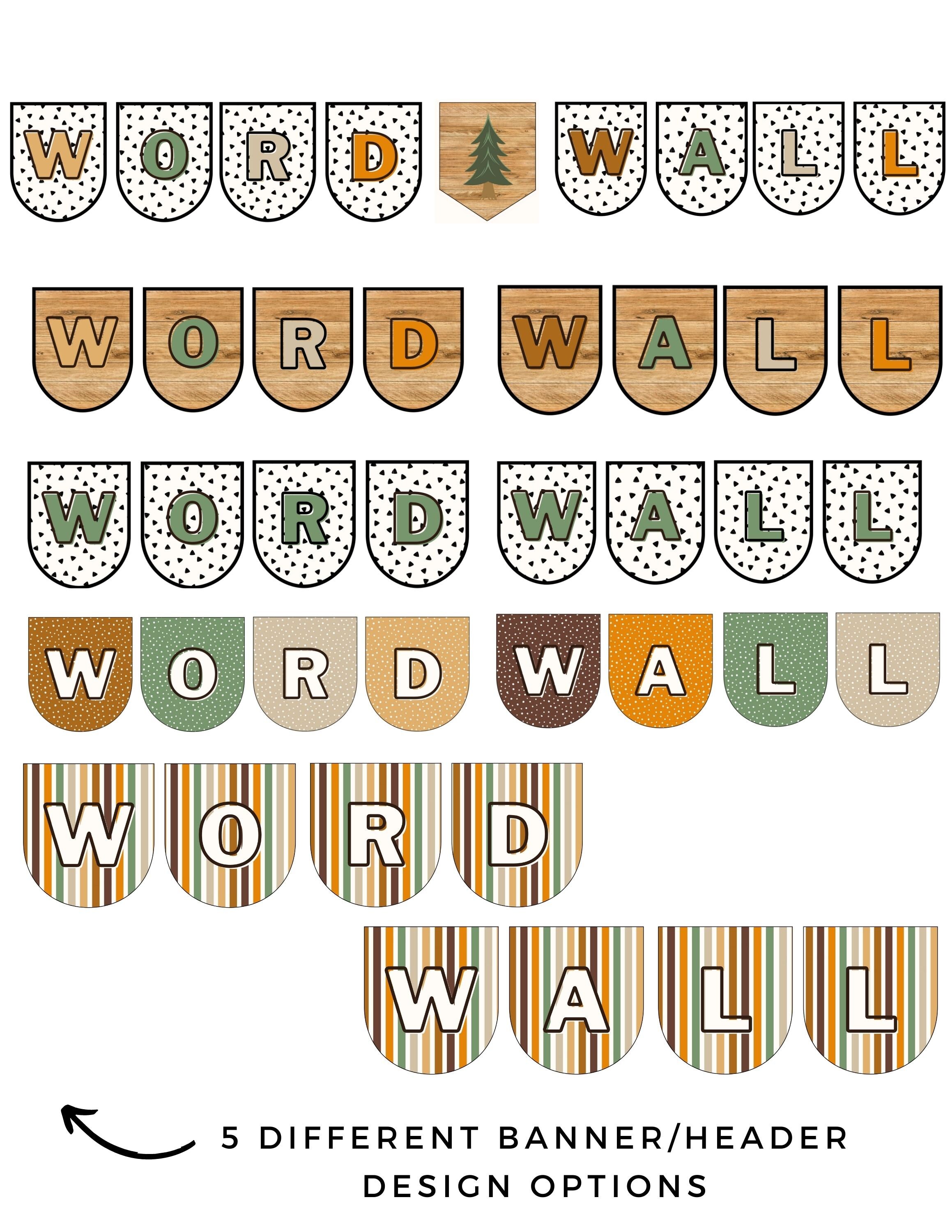 Woodland Classroom Word Wall editable - Etsy