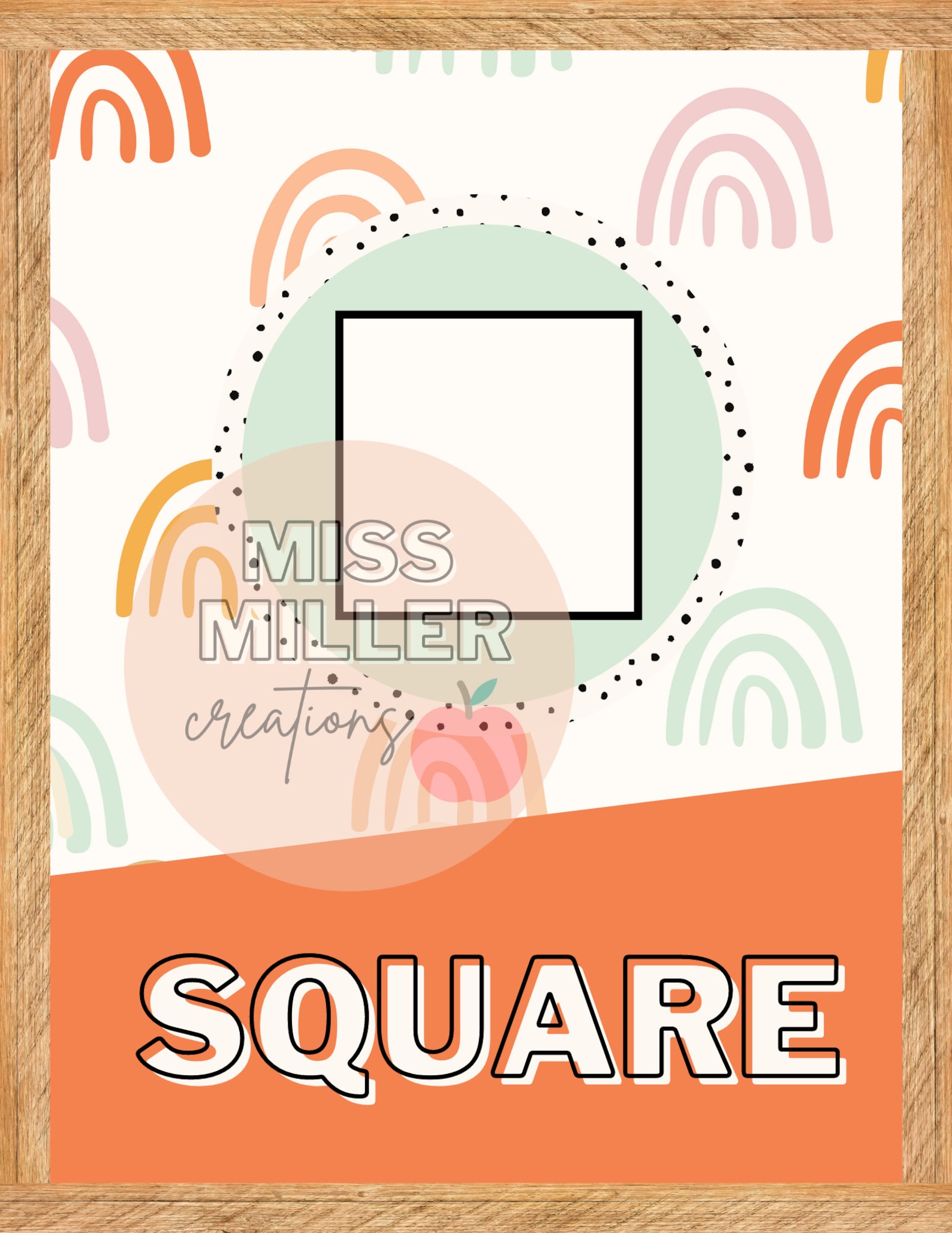 Groovy Boho Classroom Shape Posters - Etsy