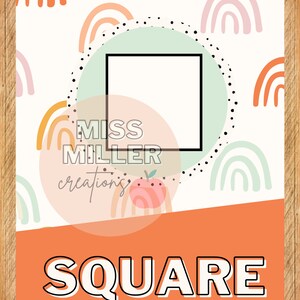 Groovy Boho Classroom Shape Posters - Etsy