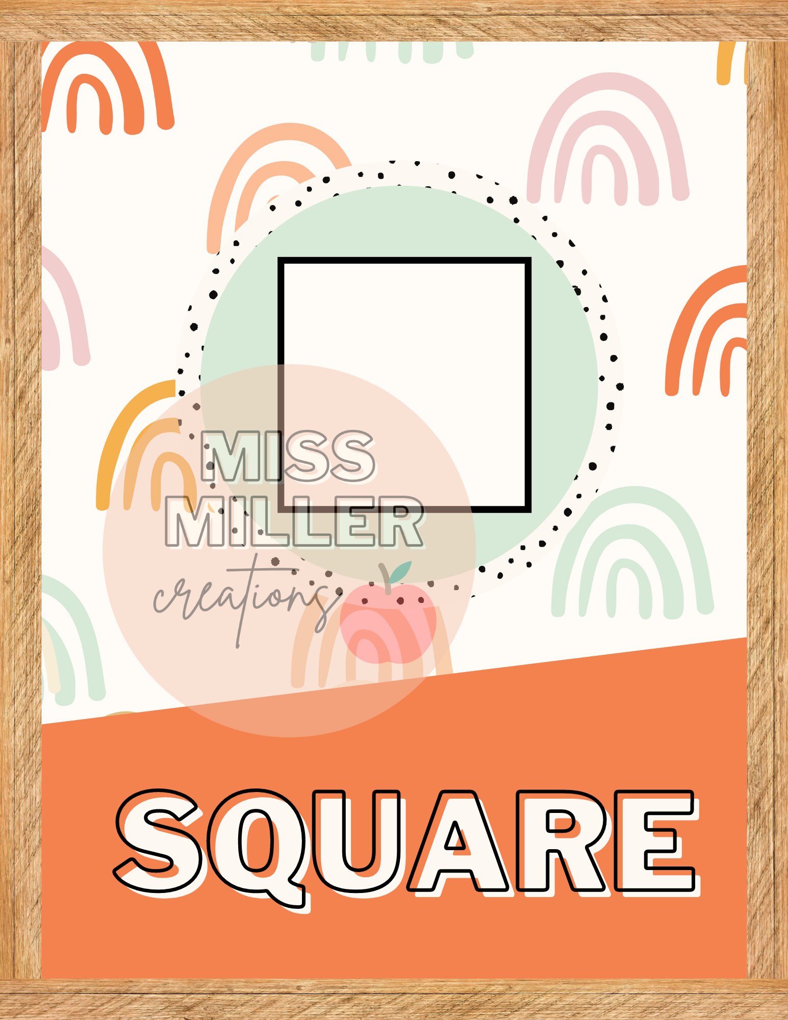 Groovy Boho Classroom Shape Posters - Etsy