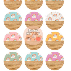 Retro Rainbow Class Jobs Display [editable] - Etsy