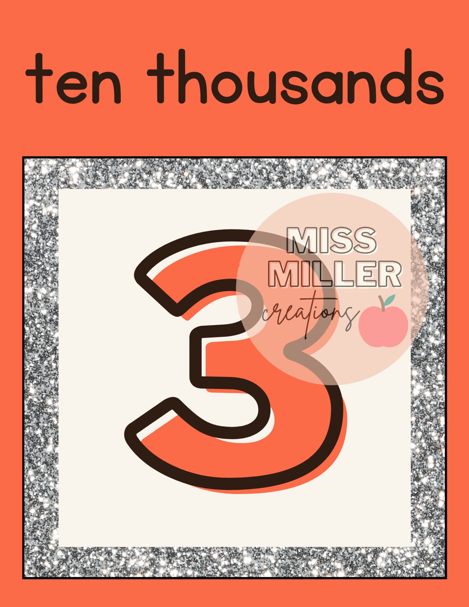 Groovy Glitter Place Value Posters - Etsy