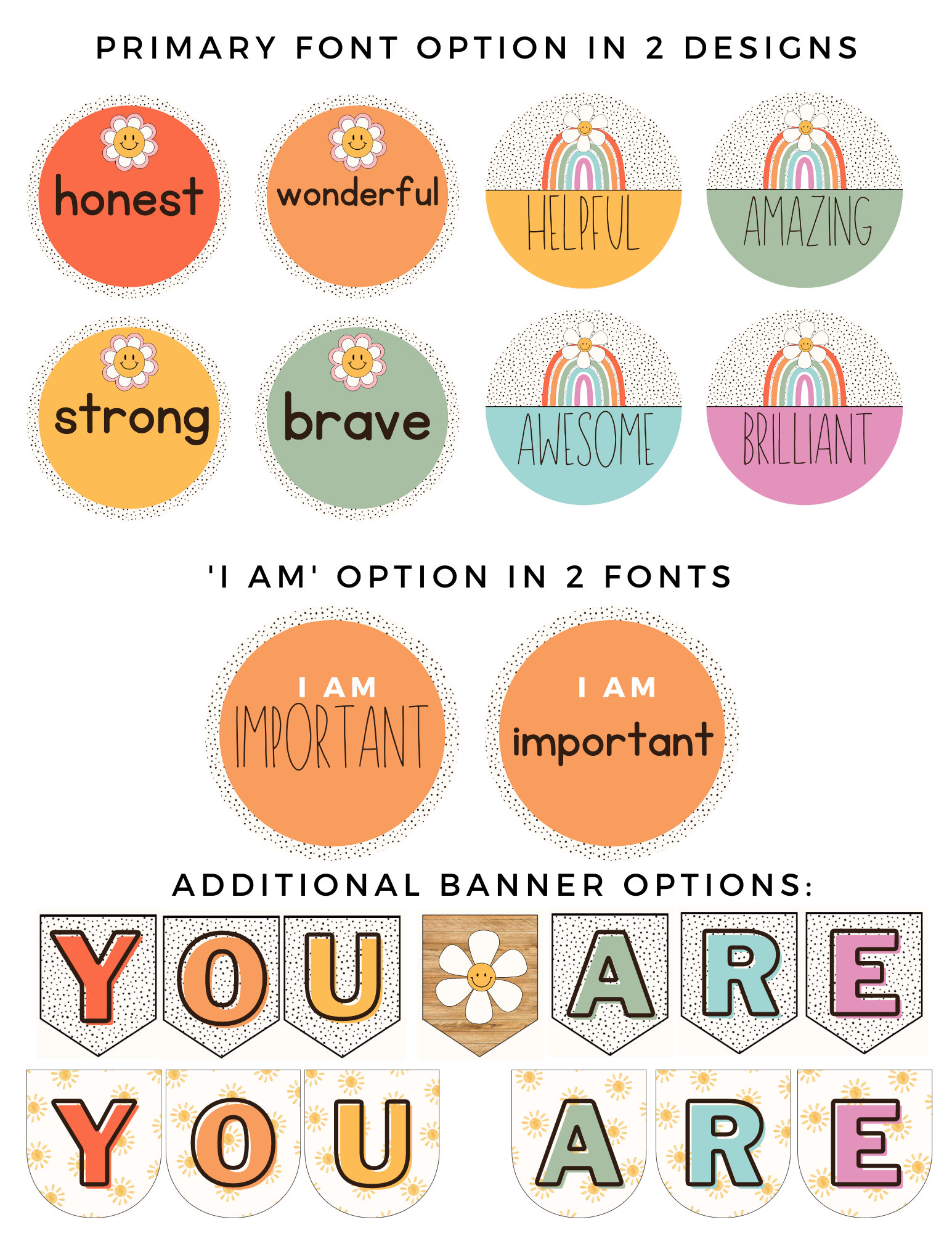 Retro Rainbow Affirmation Station - Etsy