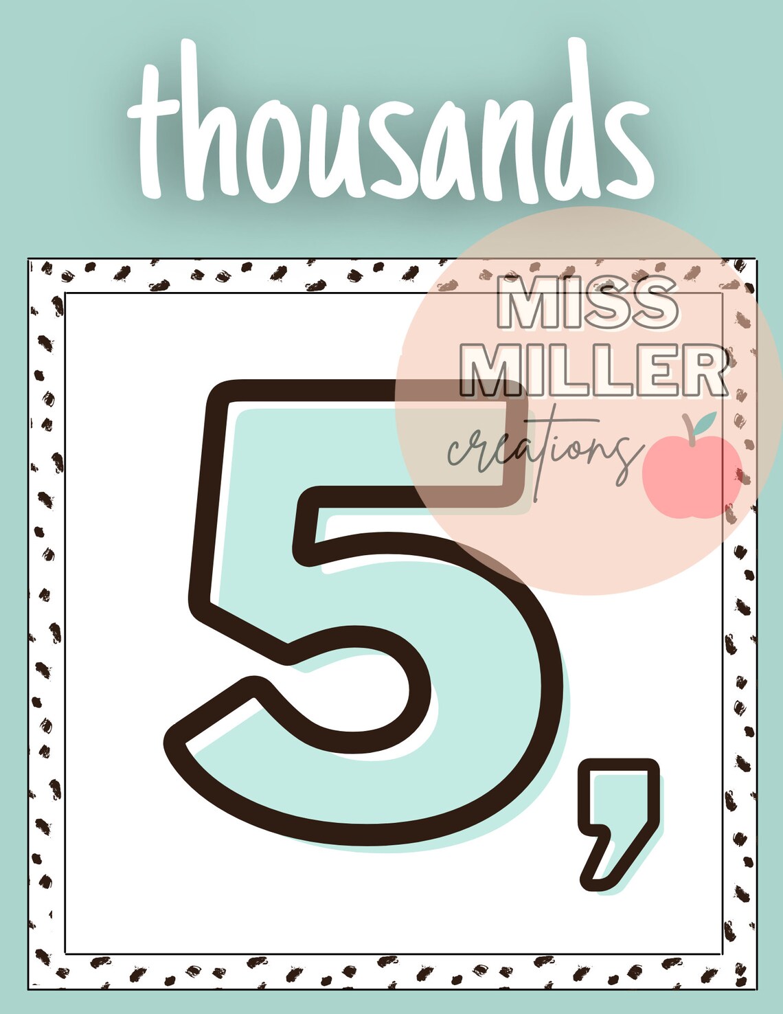 Modern Boho Rainbow Place Value Classroom Posters | Etsy