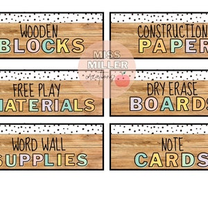 Pastel Boho Rainbow Classroom Supply Labels - Etsy