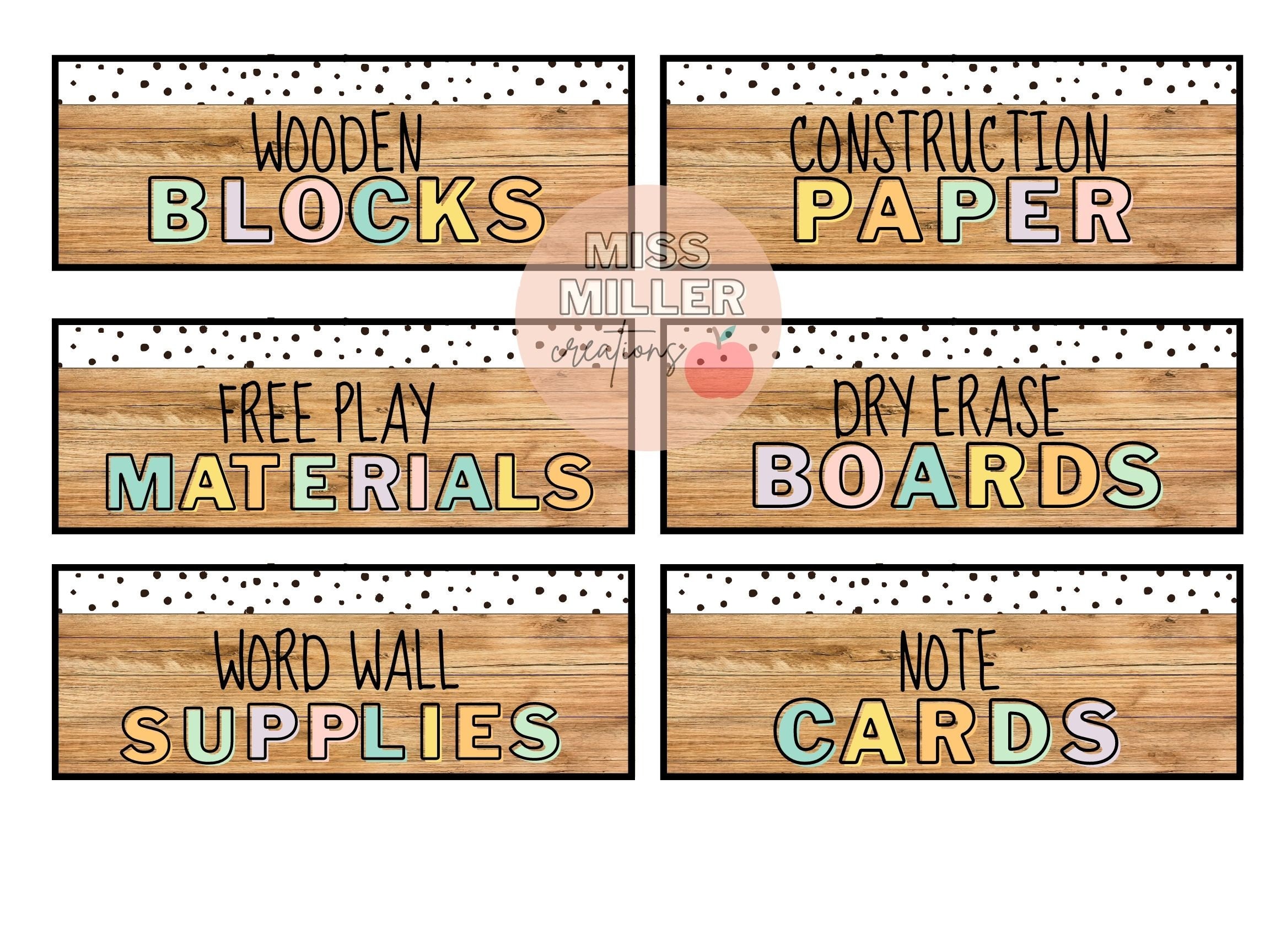 Pastel Boho Rainbow Classroom Supply Labels - Etsy