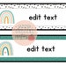 Modern Boho Rainbow Classroom Desk Plates editable - Etsy