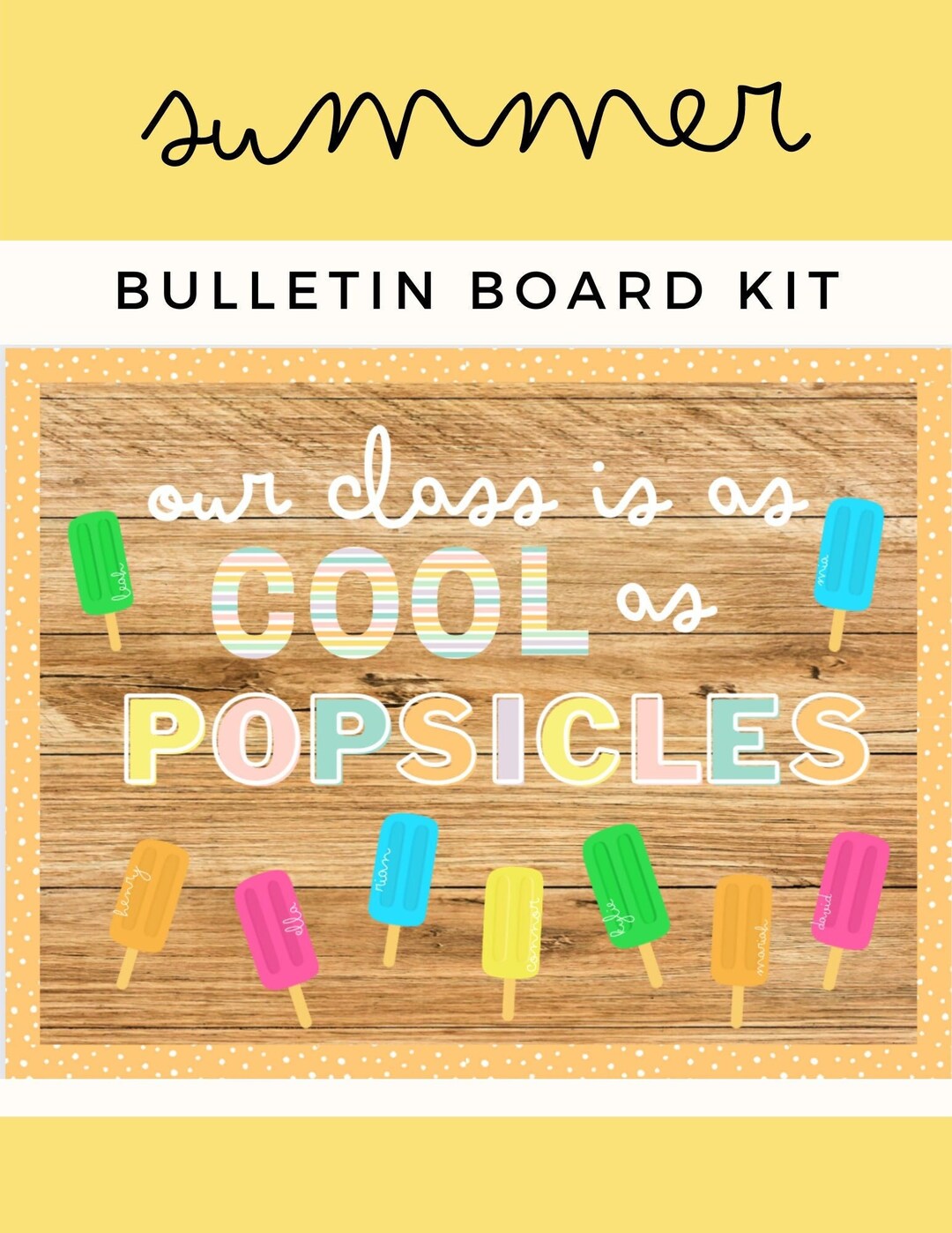 Summer/end of Year Bulletin Board Kit - Etsy