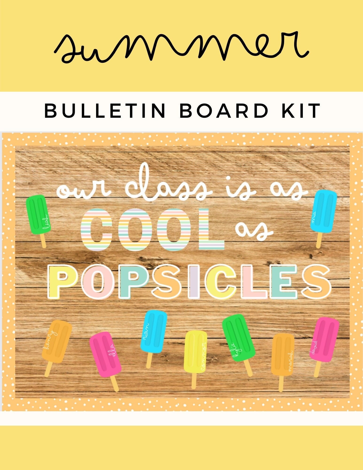 Summer/end of Year Bulletin Board Kit - Etsy