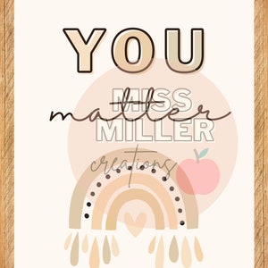 Neutral Boho Rainbow Classroom Motivational Quote Posters - Etsy