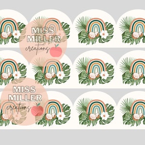 Boho Tropics Bulletin Board Borders - Etsy