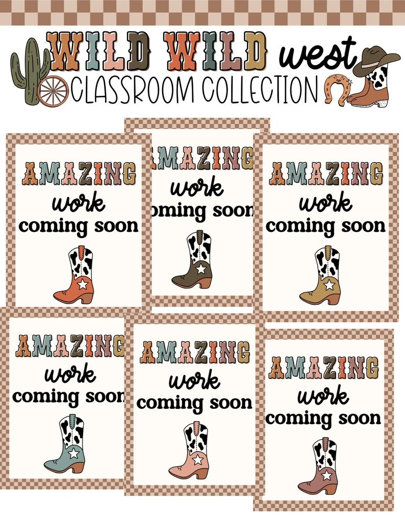 Wild Wild West Complete Classroom Collection [editable] - Etsy
