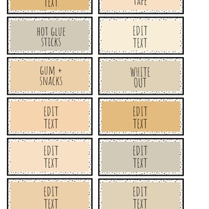 Neutral Boho Rainbow Teacher Toolbox Labels [editable] - Etsy