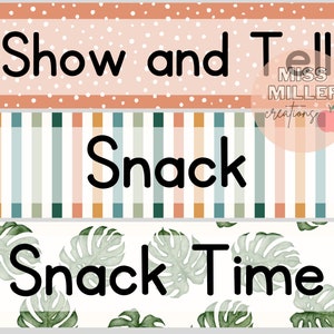 Boho TROPICS Classroom Schedule [editable] - Etsy