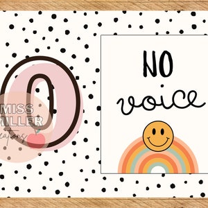 Groovy Boho Voice Level Classroom Posters [editable] - Etsy