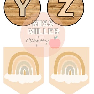 Neutral Boho Rainbow Word Wall [editable] - Etsy