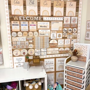 Neutral Boho Rainbow Complete Classroom Collection - Etsy