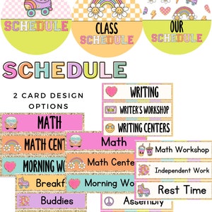 Disco Era Classroom Schedule [editable] - Etsy