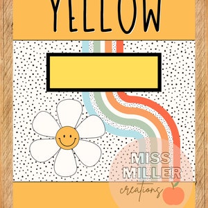 Retro Rainbow Classroom Color Posters - Etsy