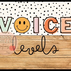 Groovy Boho Voice Level Classroom Posters [editable] - Etsy