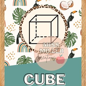 Boho Tropics Classroom Shape Posters - Etsy
