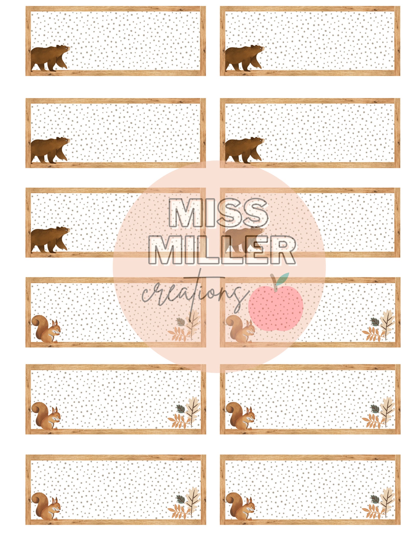 Woodland Classroom Supplies Labels editable - Etsy Canada