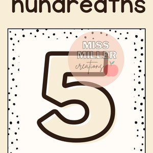 Neutral Boho Rainbow Place Value Posters - Etsy