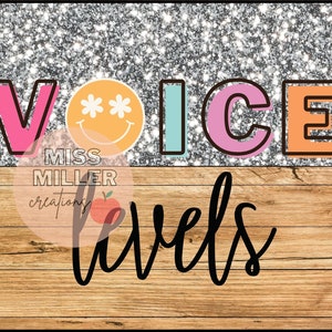 Groovy Glitter Voice Level Classroom Posters - Etsy